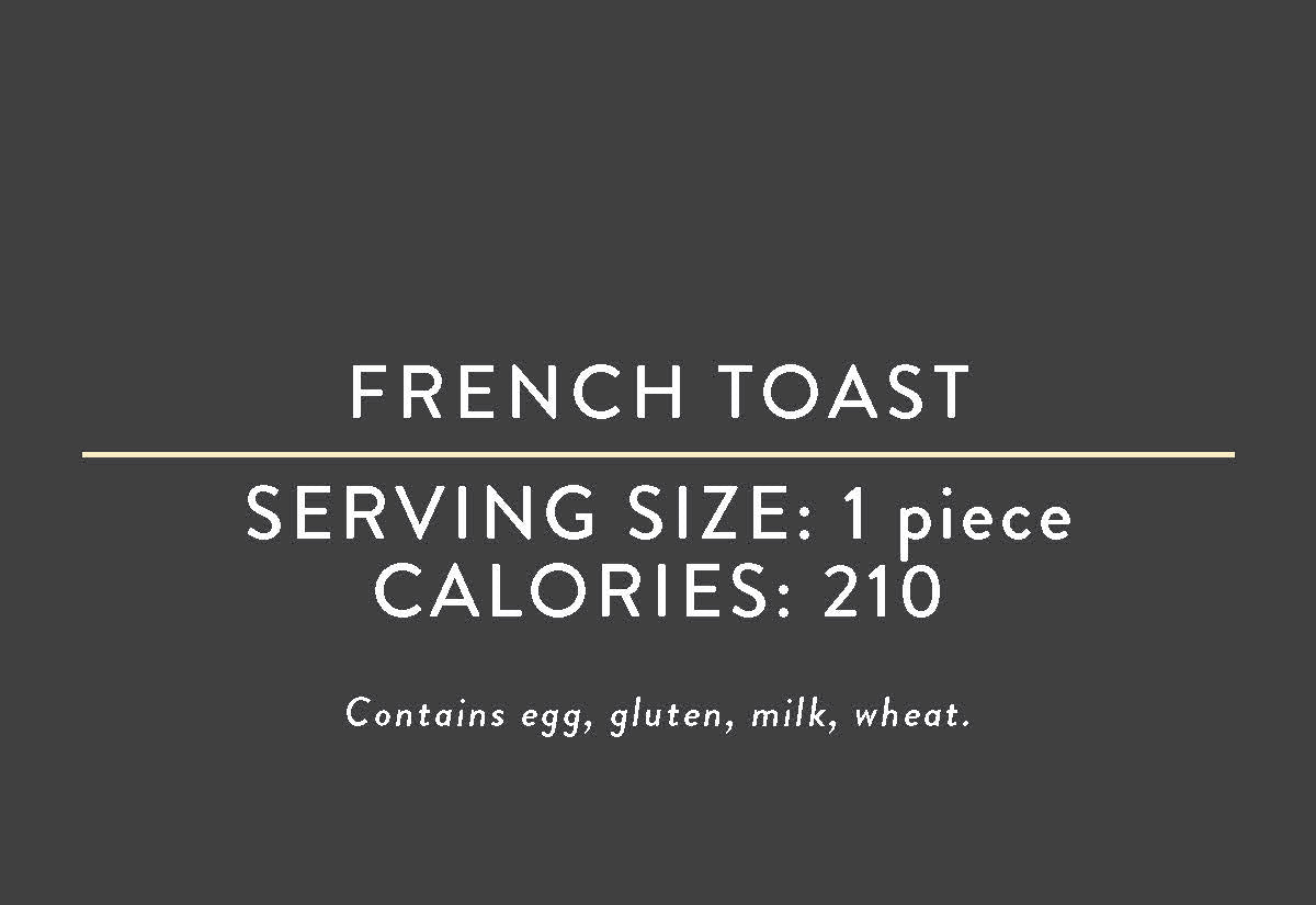 French Toast (11/14/19 REV NUT) – Golden Corral FDA Buffet Labels