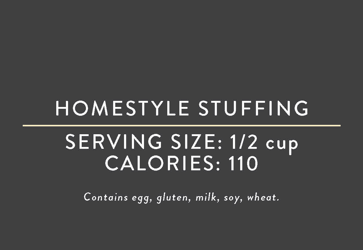 Homestyle Stuffing (07/31/17 REV NUT) – Golden Corral FDA Buffet Labels