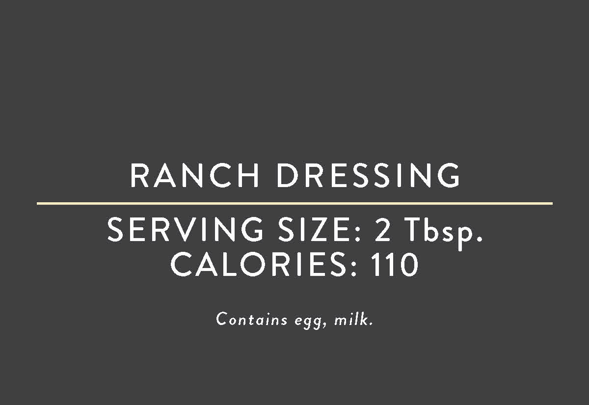 Ranch Dressing – Golden Corral FDA Buffet Labels
